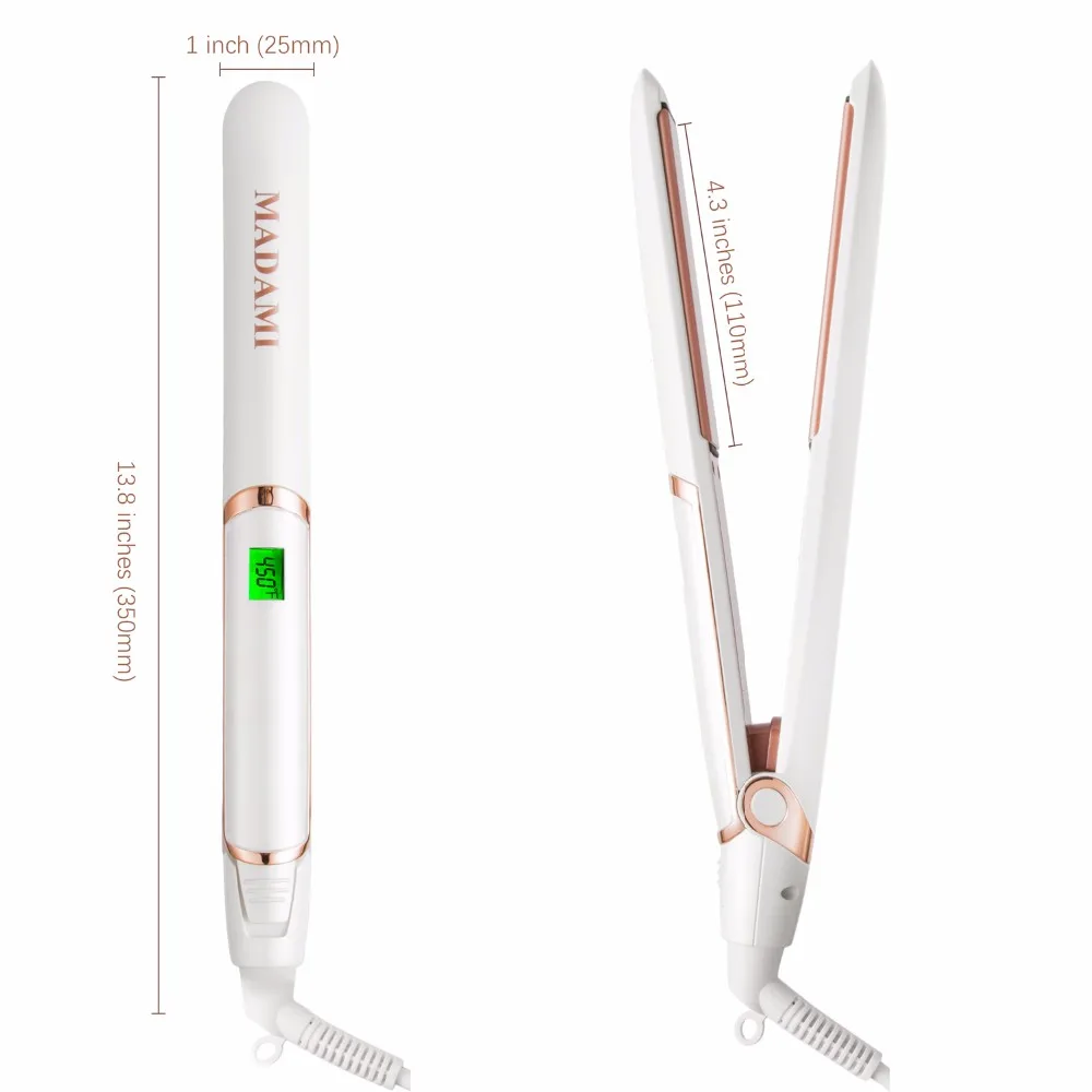 Ceramic Tourmaline Ionic Flat Iron - Infrared Hair Straightener