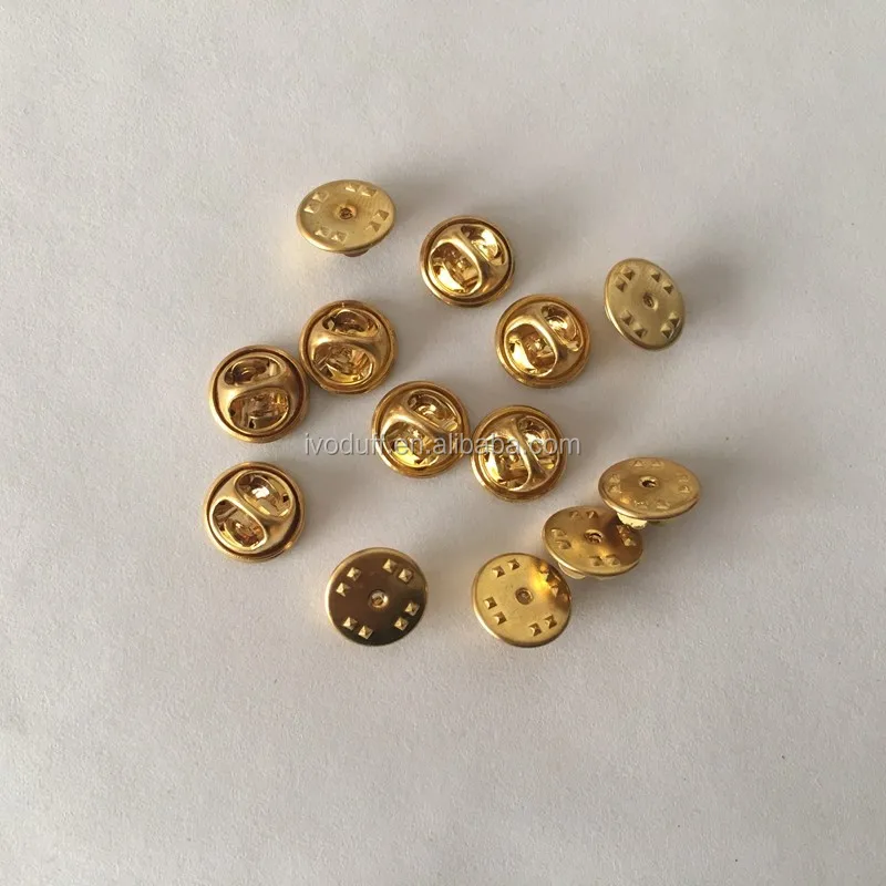 Brass Badge Lapel Pin Back Butterfly Clutches From China - Buy Badge ...