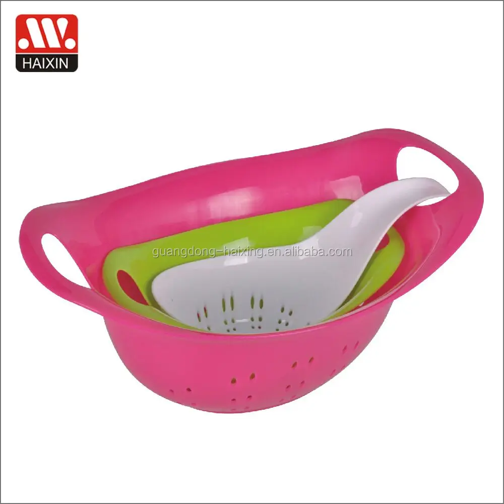 3pcs Plastic Colander Set Multi-functional Plastic Sieve Set Fruit ...