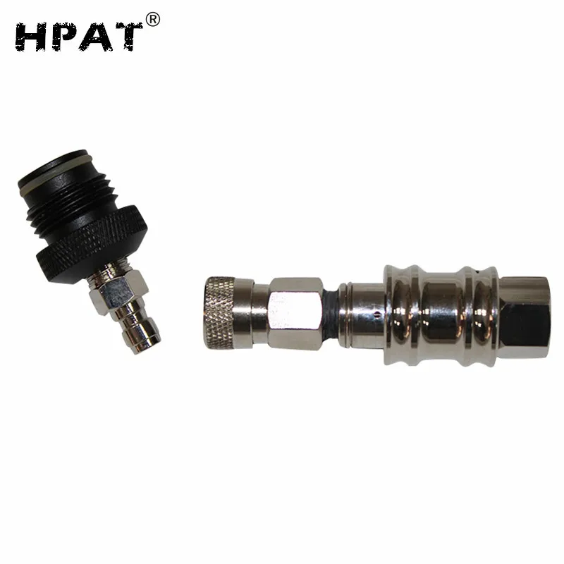 Paintball ASA Adapter to Remote Hose Line with Male Quick Disconnect Plug