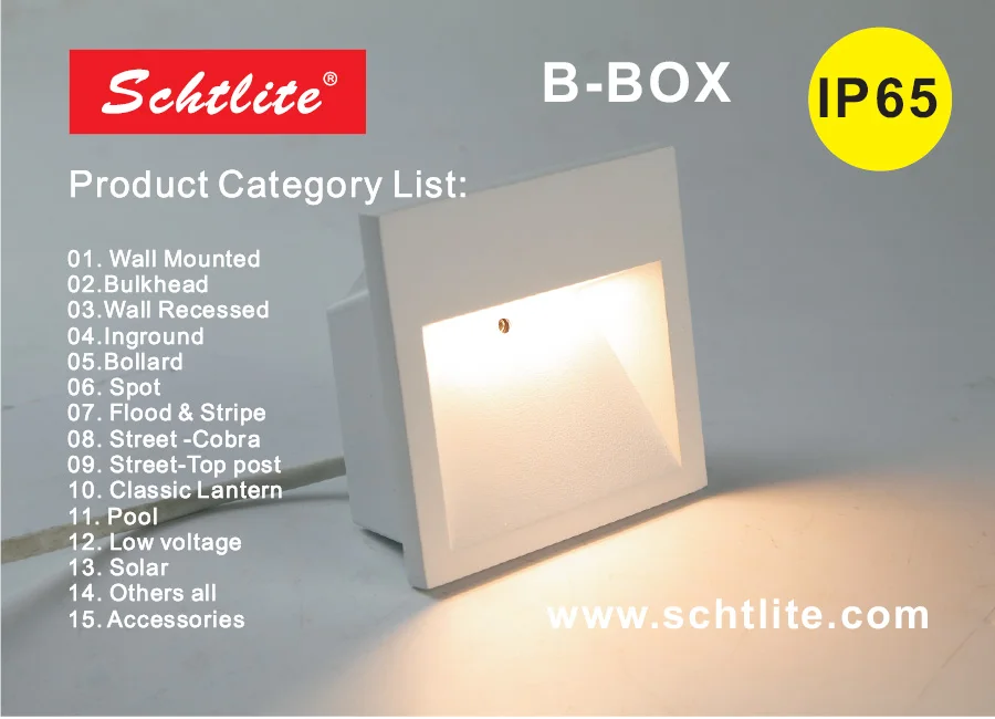 Aluminum Waterproof BBOX LED Recessed Wall Light - 3-Year Warranty