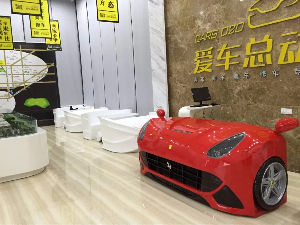 FRP Fiberglass Modern Reception Desk - Durable & Stylish