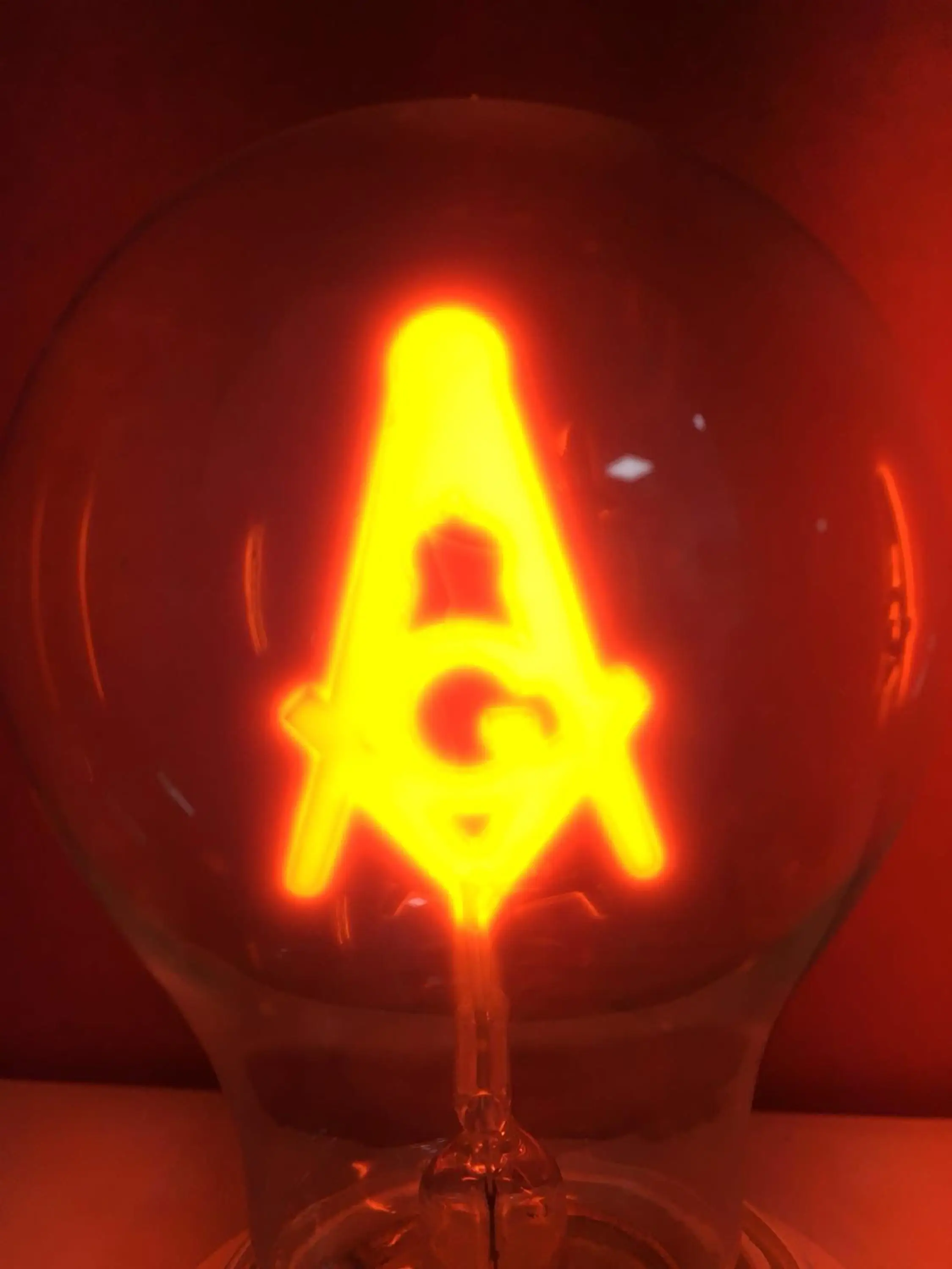 A19 A60 Flicker Flame Bulb - Masonic Light Bulb for Christmas