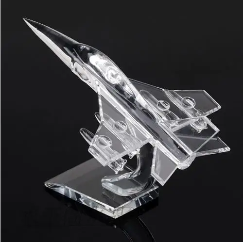 Shop Our Crystal Glass Airplane Fighter Model - Perfect for Decor