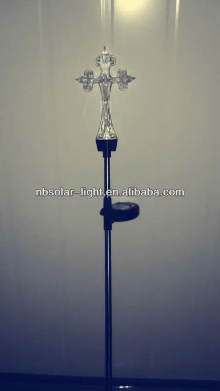 Solar Powered Cross Garden/yard Decor Stake Color Changing Led ...