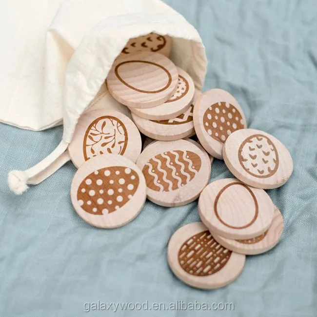 Custom Size Wooden Round Unfinished Engraved Wood Discs
