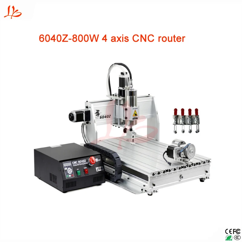 4th Axis Cnc 60x40z Cnc Router Engraver Drilling And Milling Machine ...