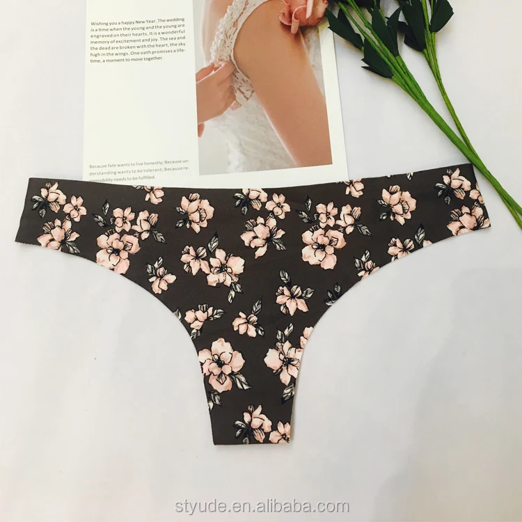 Ladies Laser Cut Underwear One Piece Seamless G - String Thongs Girls ...