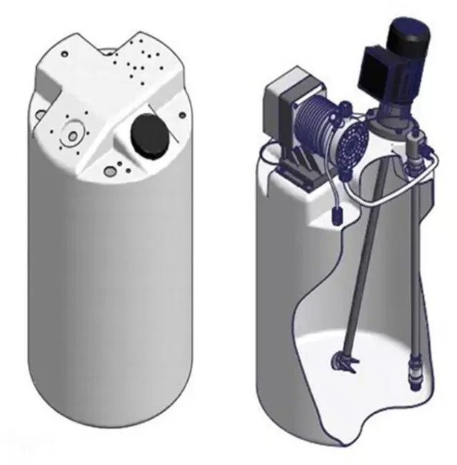 200L Wholesale LLDPE Chemical Dosing Tank with Mixer