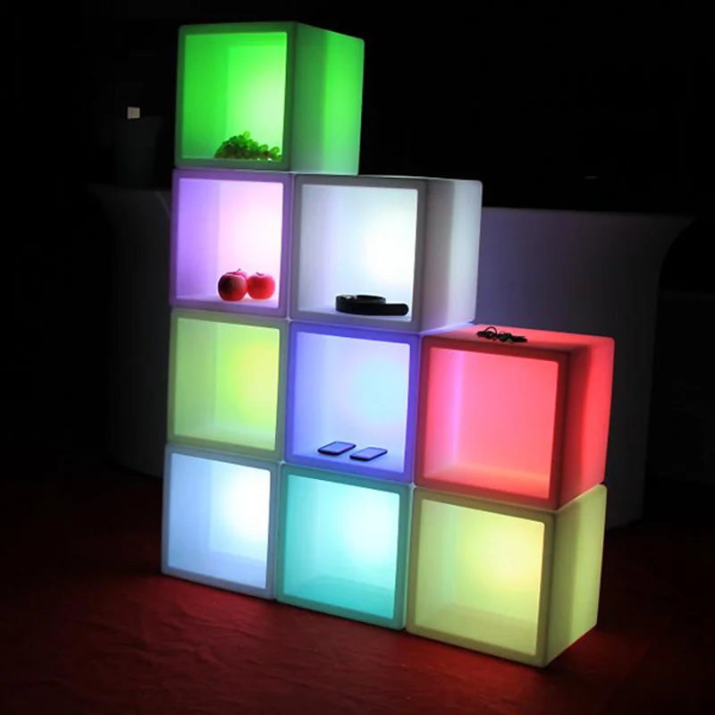 Battery Rechargeable Colorful Glow Furniture Pe Plastic Illuminated Led ...