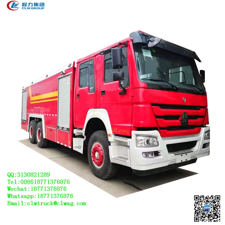 Howo Rhd Lhd Fire Fighting Trucks 336hp Standard Fire Truck Dimensions ...