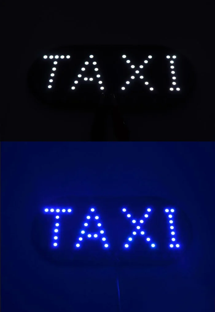 Auto Vehicles Car Wind Cab Sign White Led Taxi Light Lamp 12v 48smd ...