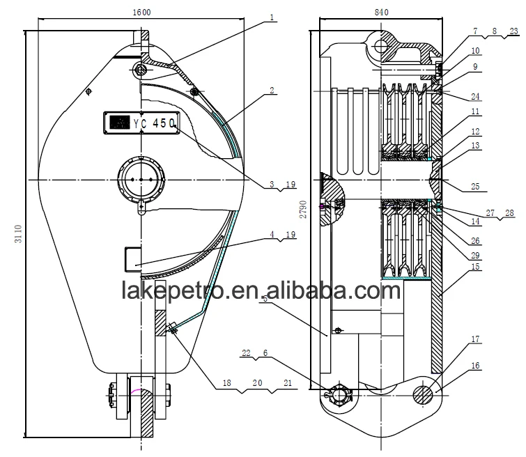API 8C Traveling Block and Hook Parts Sheaves for Oil & Gas