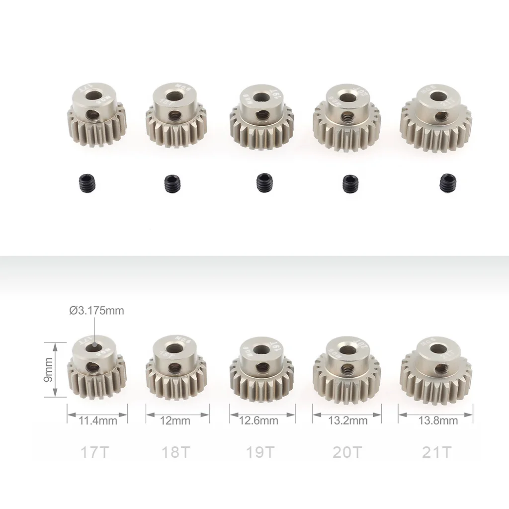 0.6 Module Small Aluminum Spur Pinion Gears 17T-21T Set| Alibaba.com