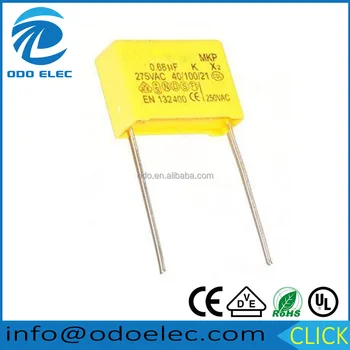 High Long Life Yellow Box Type Film Capacitor X2 275vac 0.68uf Mkp ...