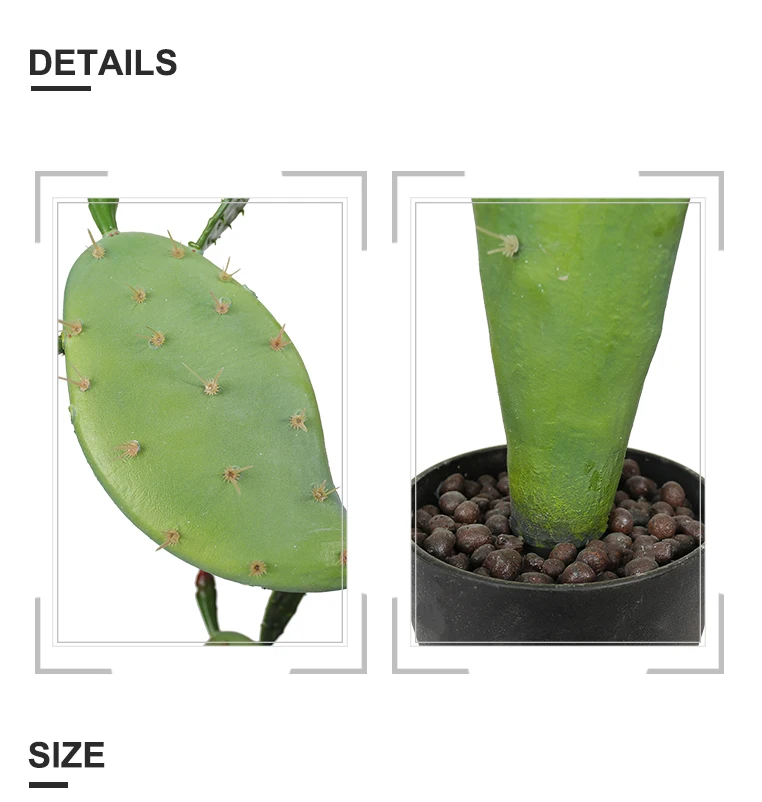 100cm Nopal Cactus Plant Plastic Mini Cactus Office Decorative ...