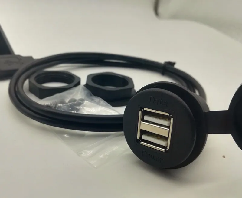 Dash Panel Flush Mount Waterproof Dual Port Male To Female Car Usb ...