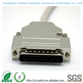 25pin D-sub Plug With Cable 25 Pin Computer Connector Male - Buy 25pin ...
