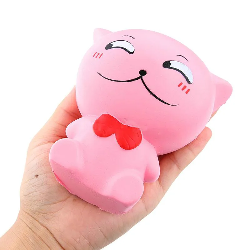 Mskwee Kawaii Squishy Jumbo Cute Slow Rising Anti Stress Emotion Cat ...