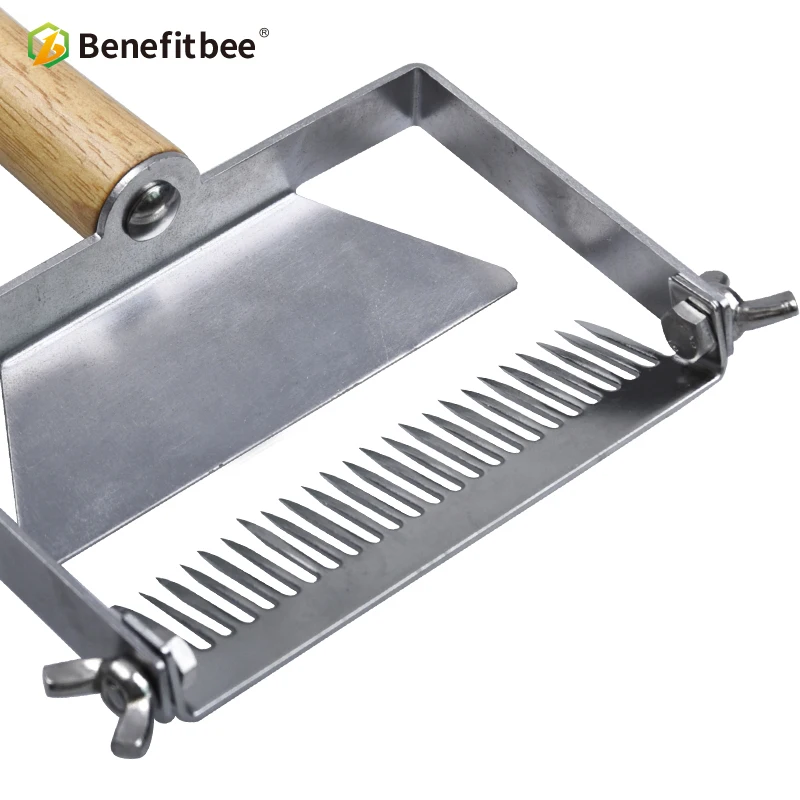 Latest Multifunctional Stainless Steel Honeycomb Honey Scraper Wood ...