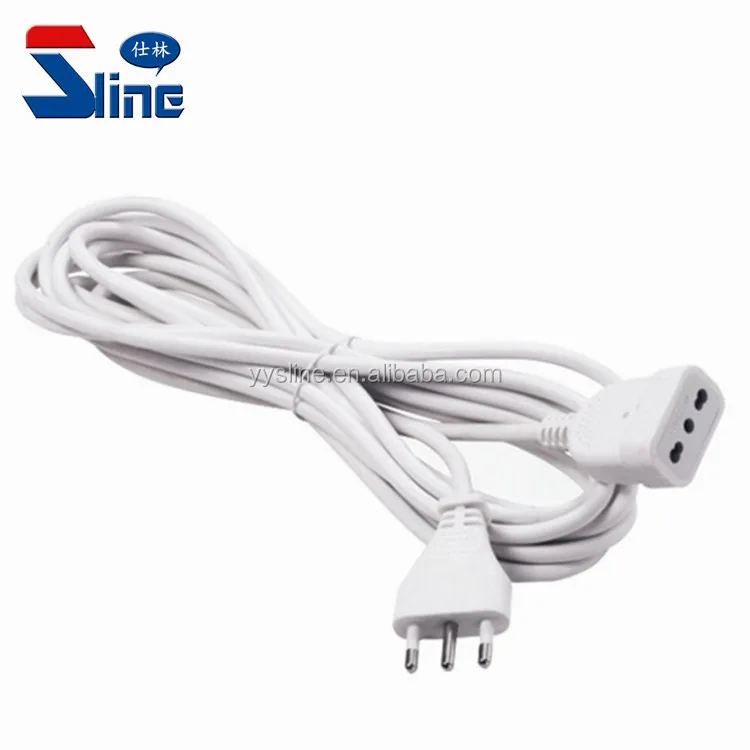 10a Italian 3 Pin Power Extension Cord Cable With Italy Mains Leads ...