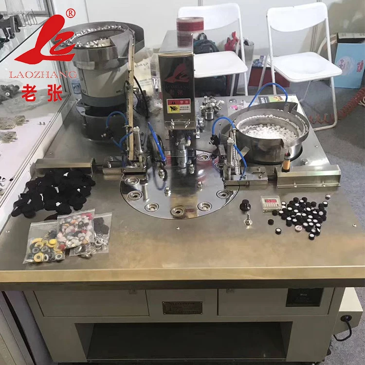 Industrial Use Baseball Cap Metal Top Button Attaching Machine
