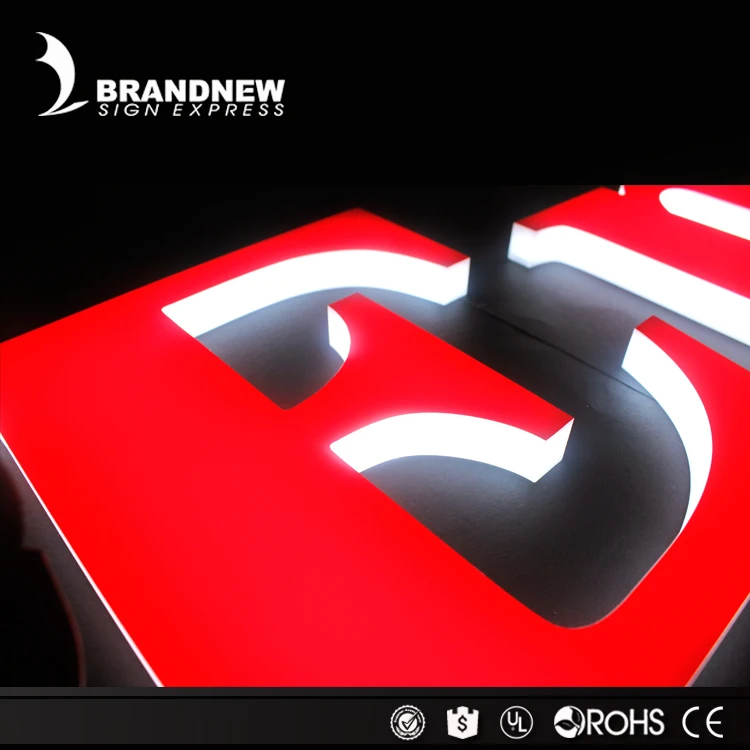 Acrylic Frontlit Sign - Laser Cut LED Acrylic Plastic Sign Letters