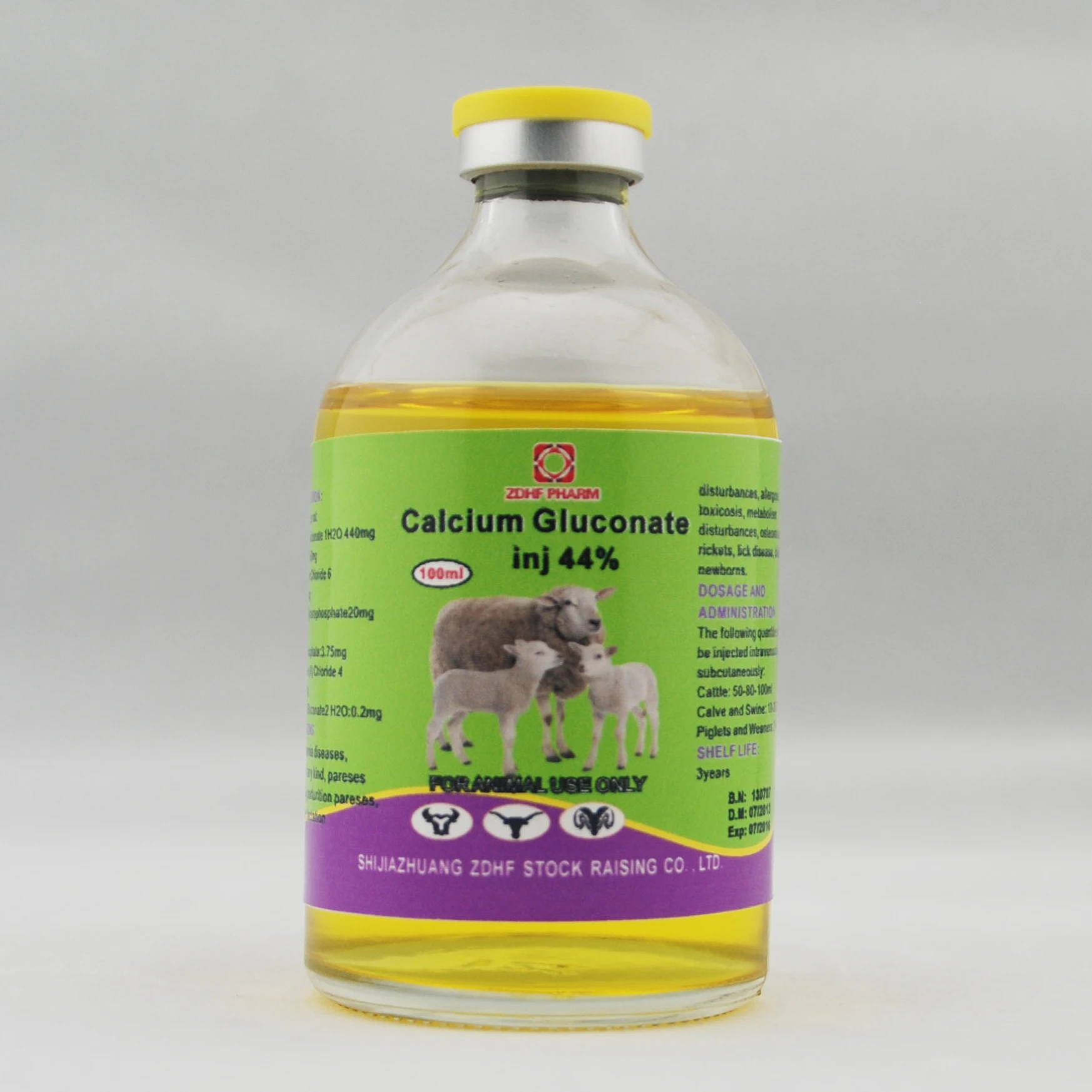 Cattle Milk Cow Growth Promoter 44% Calcium Gluconate Injection - Buy ...