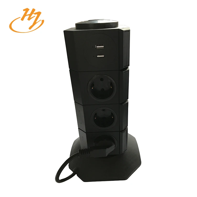 Huijun Brand New Products Black Vertical Tower Socket 1.8m/2m/3m - Buy ...