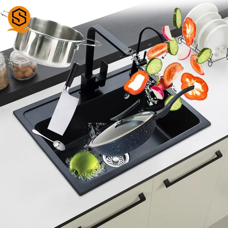 Acrylic Solid Surface Undermount Corner Kitchen Sinks