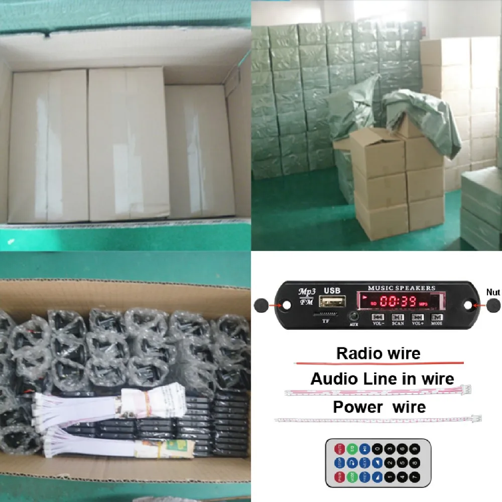 747D USB MP3 Module - 128GB, FM Radio, and Remote Control