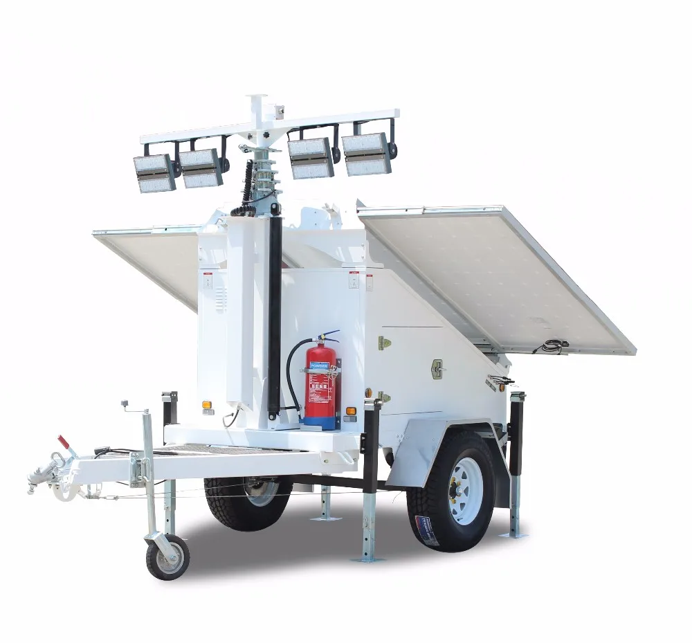 Portable Trailer Lights Tower 400/600 Watts Mobile Lighting System ...