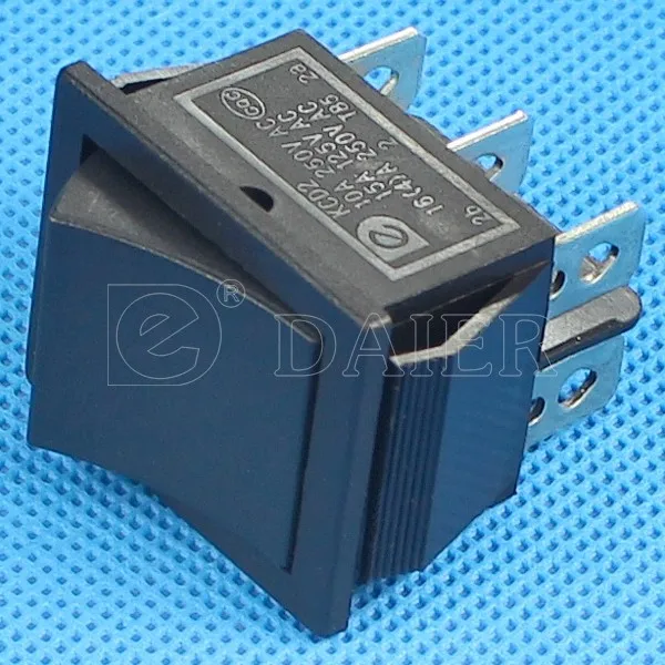 Medium Dpdt On On 2 Way 6 Pins 250vac 16a T100/55 Rocker Switch - Buy ...