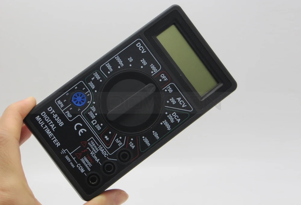 AC/DC Ammeter Voltmeter Ohm Electrical Digital Multimeter DT-830B