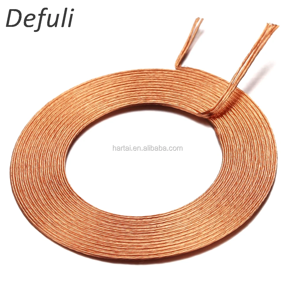 Custom Flat Copper Litz Wire Coil - 257uh Air Core
