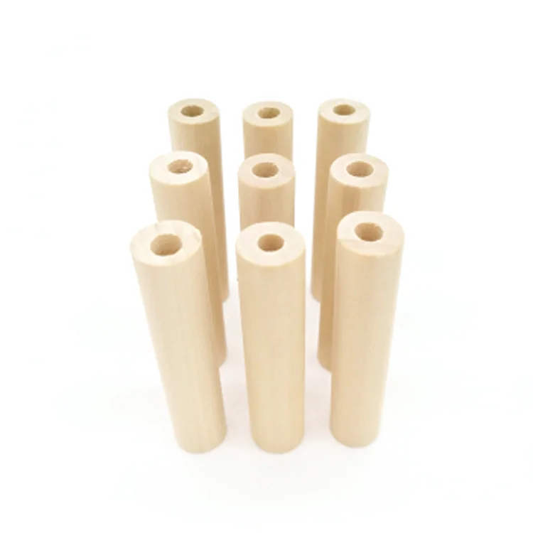 China Latest Design Jewelry Findings Wooden Tube Round Hollow Wood Tube ...