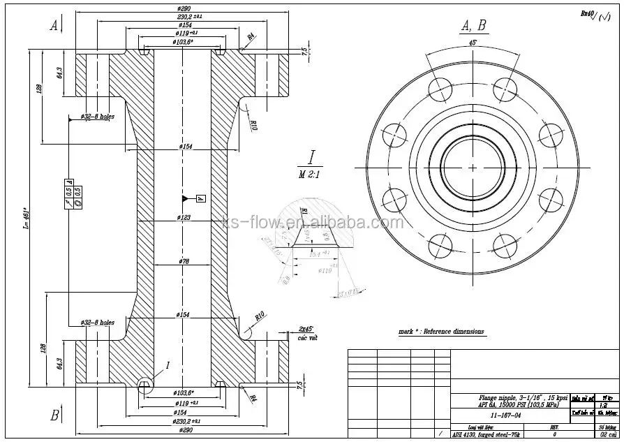 API 6A Well Drilling Adapter Spool Spacer Flange - Durable & Efficient