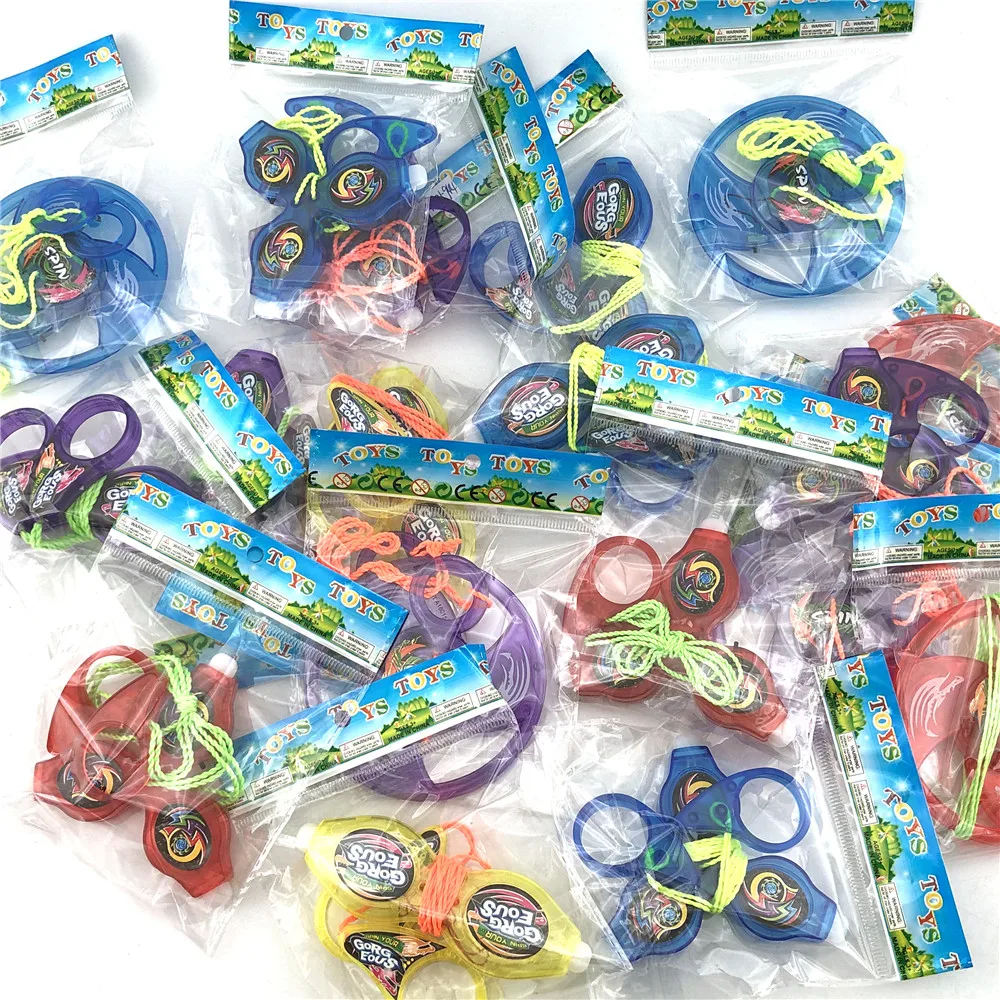 Magic Laser Pull a String Spinner - Fun and Whistle Toy