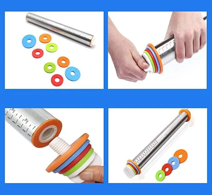 Spacers French Rolling Pins for Baking - Adjustable & Durable