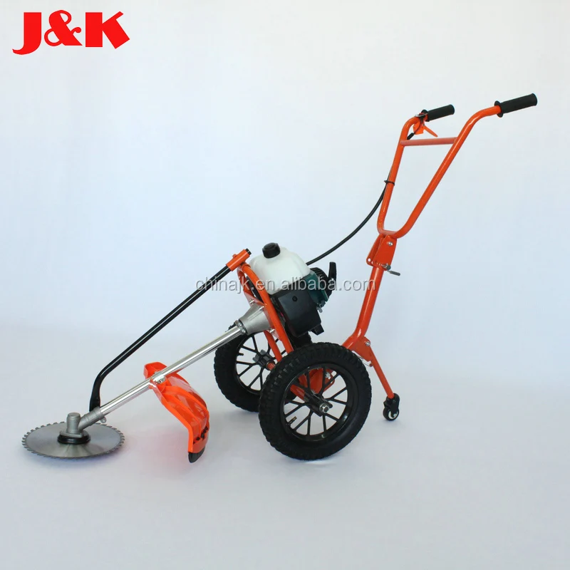 Single Wheel Hand Push Type 2-Stroke 40.2 Cc Grass Cutter