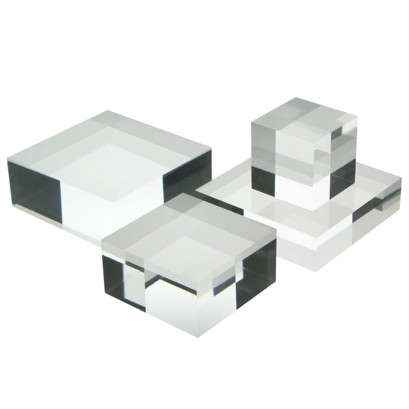 Frosted Solid Plexiglass Cube - Eco-Friendly Brand Logo Block