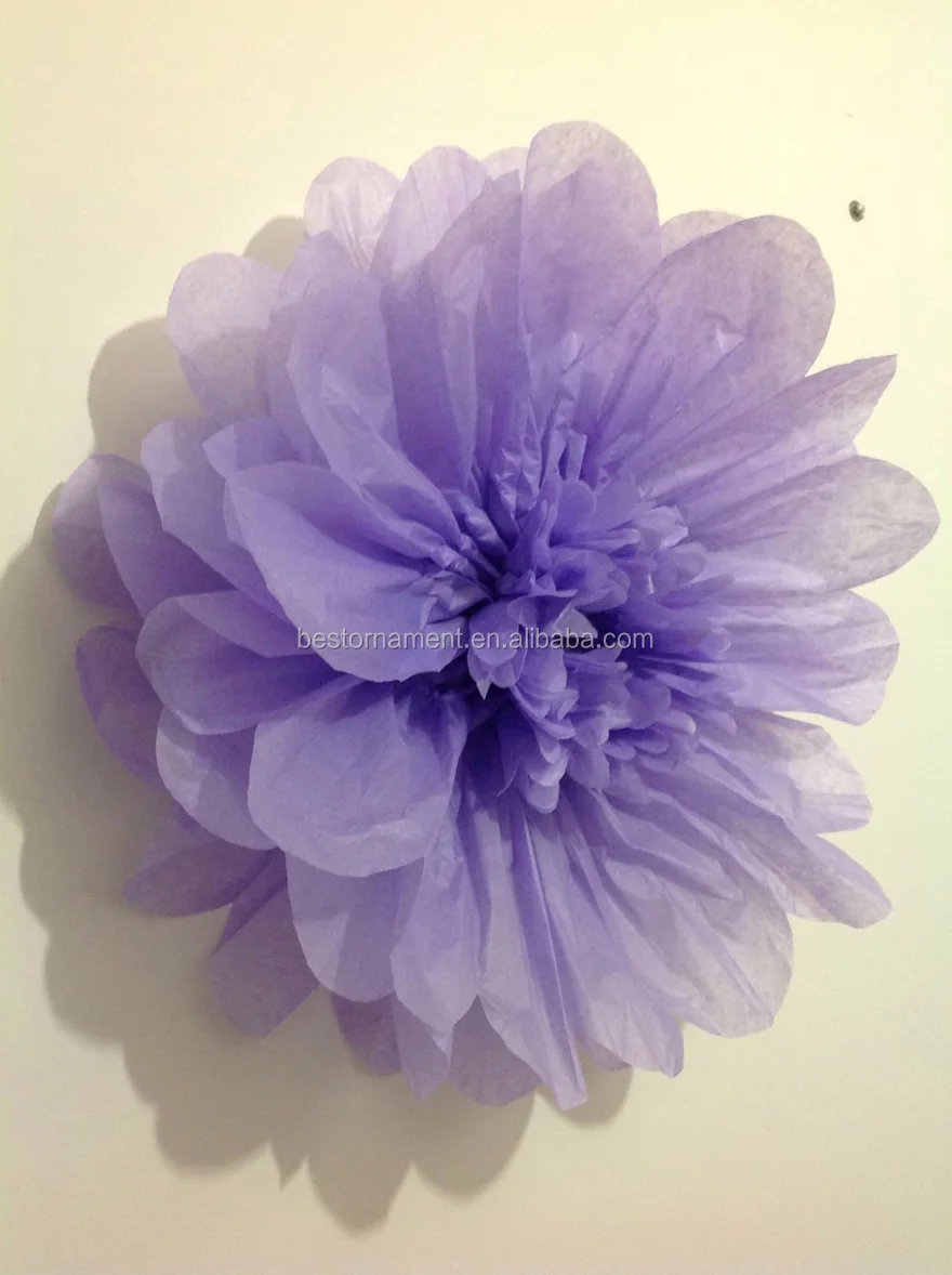 Large Purple Tissue Paper Flowers For Wedding Flowers Events Wall Decor ...