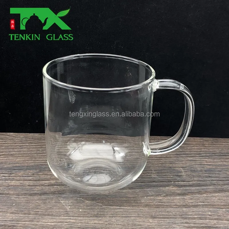 Handcrafted Heat Resistant Pyrex Custom Glass Water Mug With Handle ...