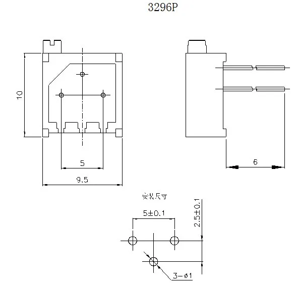 3296p Bonens Trimmer Potentiometer 3296 50k - Buy Bonens Trimmer ...