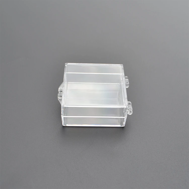 40x40x20mm Clear Plastic Hinged Box - Versatile & Recyclable