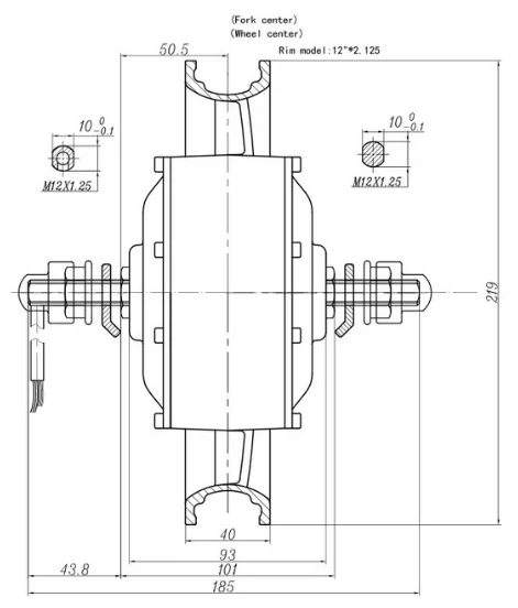 Custom Electric Dc Brushless Wheel Hub Motor 24v 36v 48v 72v 100w 250w ...