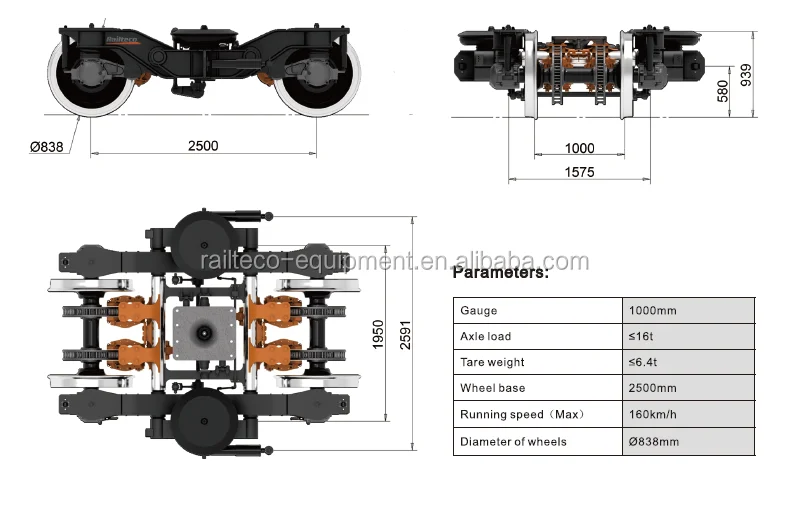 RTKZ00 1000mm Gauge Passenger Train Bogies - Reliable & Comfortable