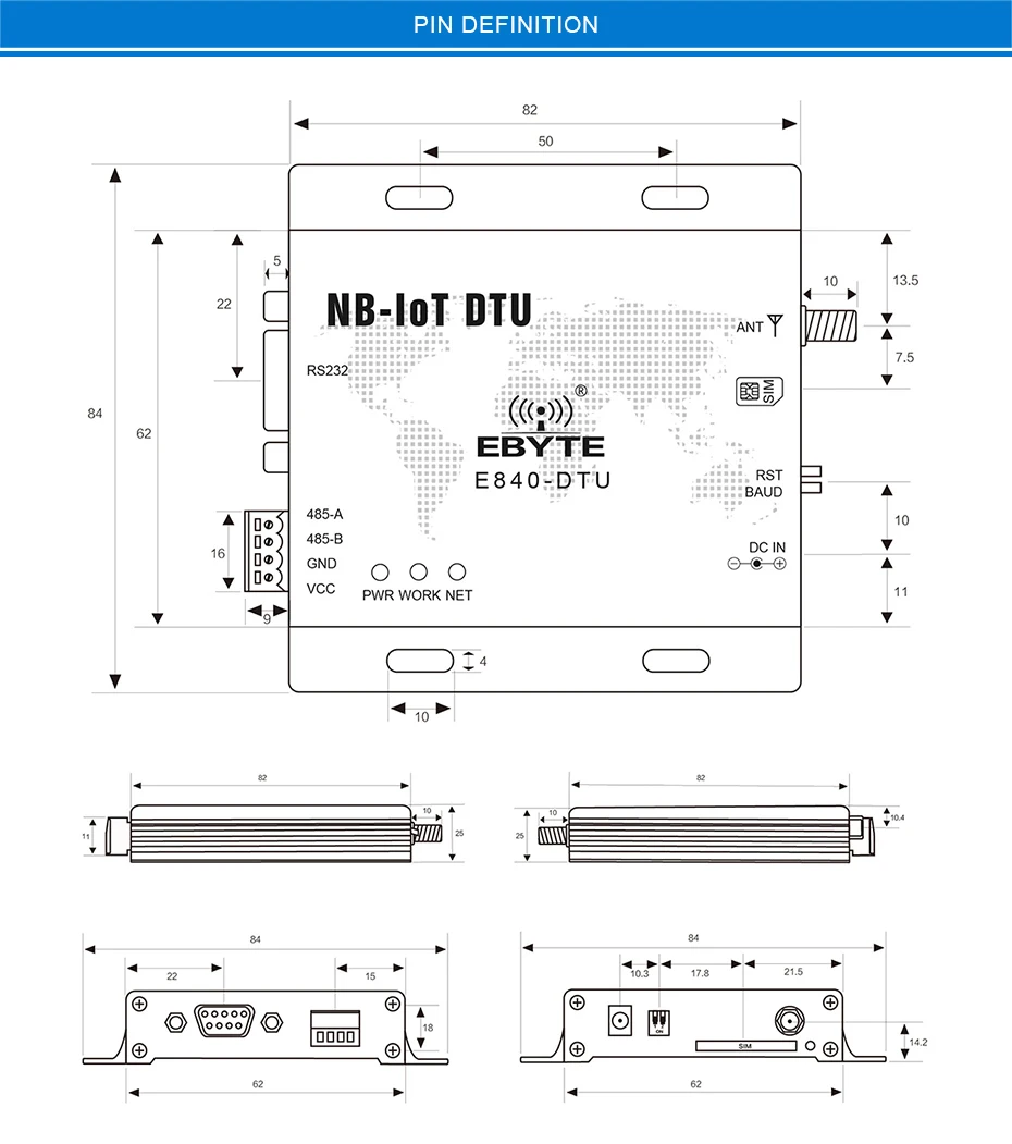 Rs232/rs485 Wireless Transmitter And Receiver Iot Products Nb Iot ...