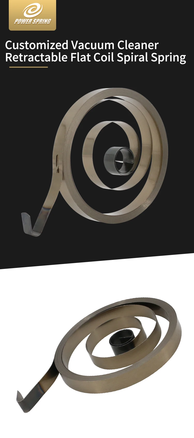 Customized Hot Sale Vacuum Cleaner Retractable Flat Coil Spiral Spring ...