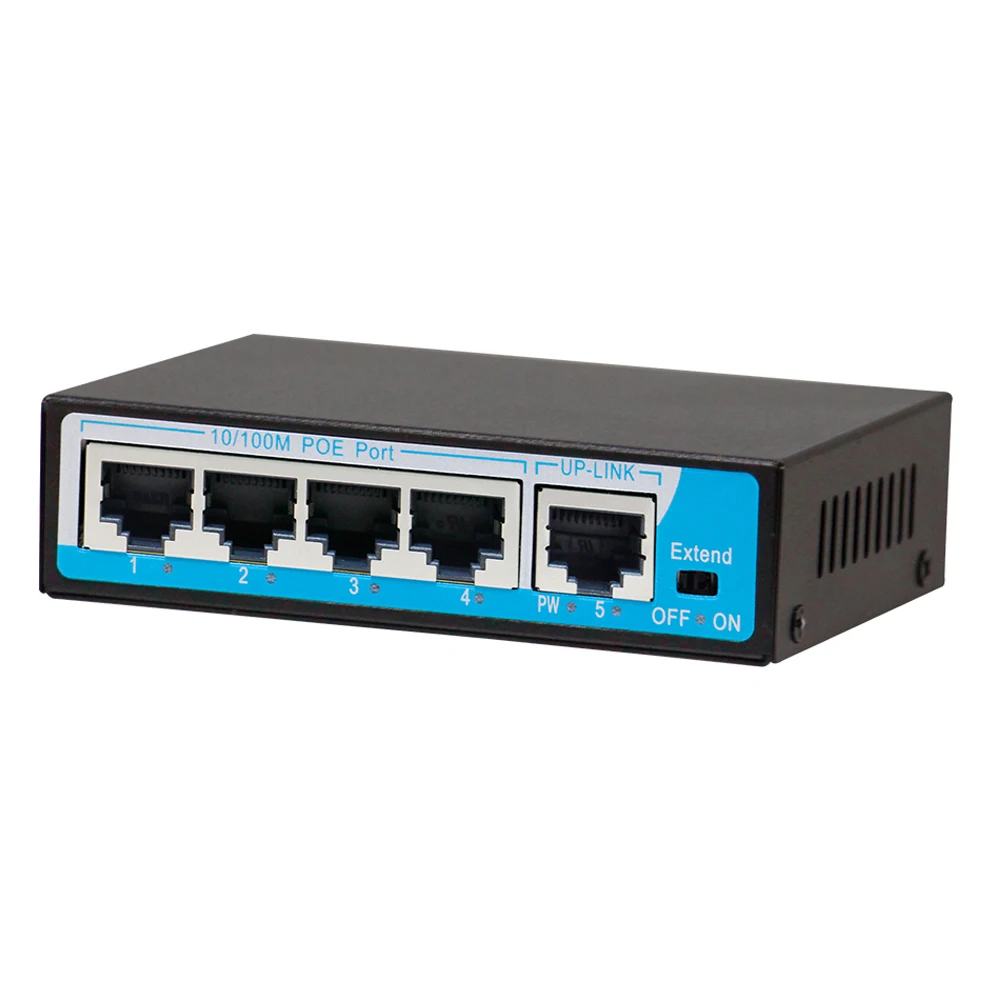 24v 4port Poe Switch 10/100mbps With 5 Rj45 Port Power Over Ethernet ...